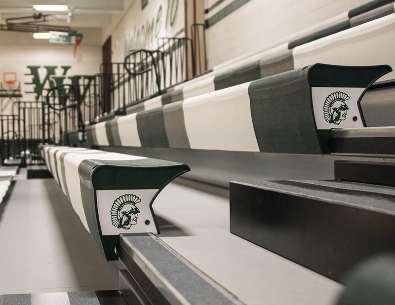 Options and accessories for telescoping stands and bleachers ...