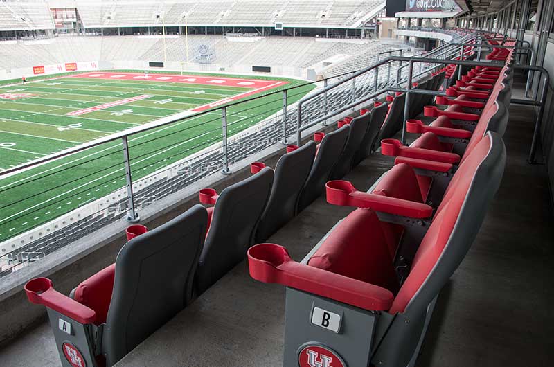 University of Houston TDECU stadium with Irwin Seating Centurion and ...