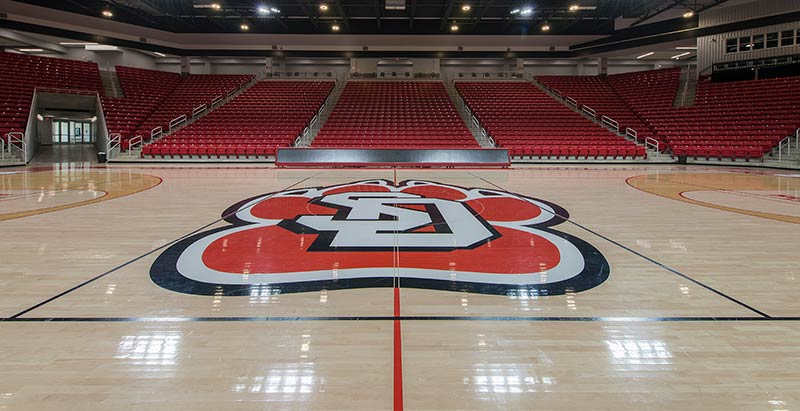 University of South Dakota Sanford Center with model 130.45.35.45 ...