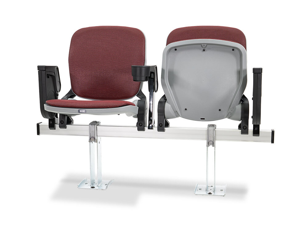 Padded and upholstered Centura CT302 rail-mount seating for arenas…