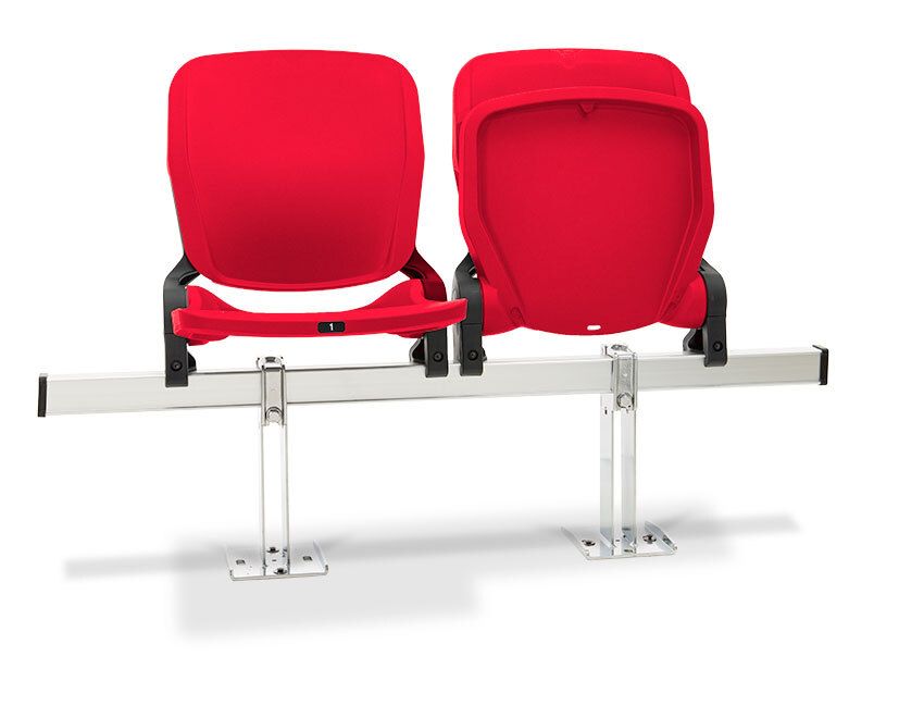 Irwin Seating armless Centura CT306 rail-mount arena and stadium…