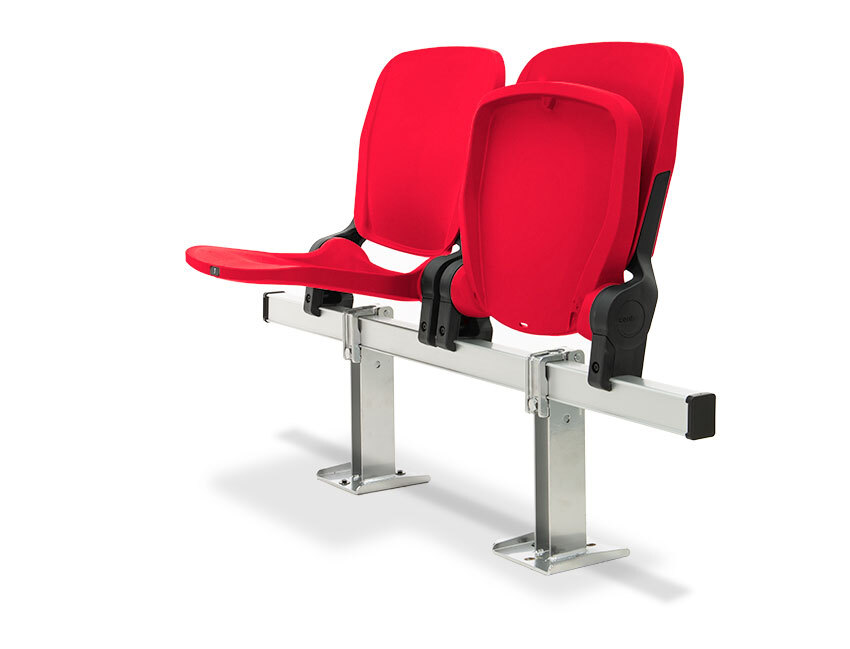Irwin Seating armless Centura CT306 rail-mount arena and stadium…