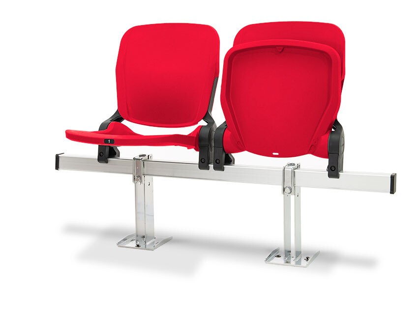 Irwin Seating armless Centura CT306 rail-mount arena and stadium…