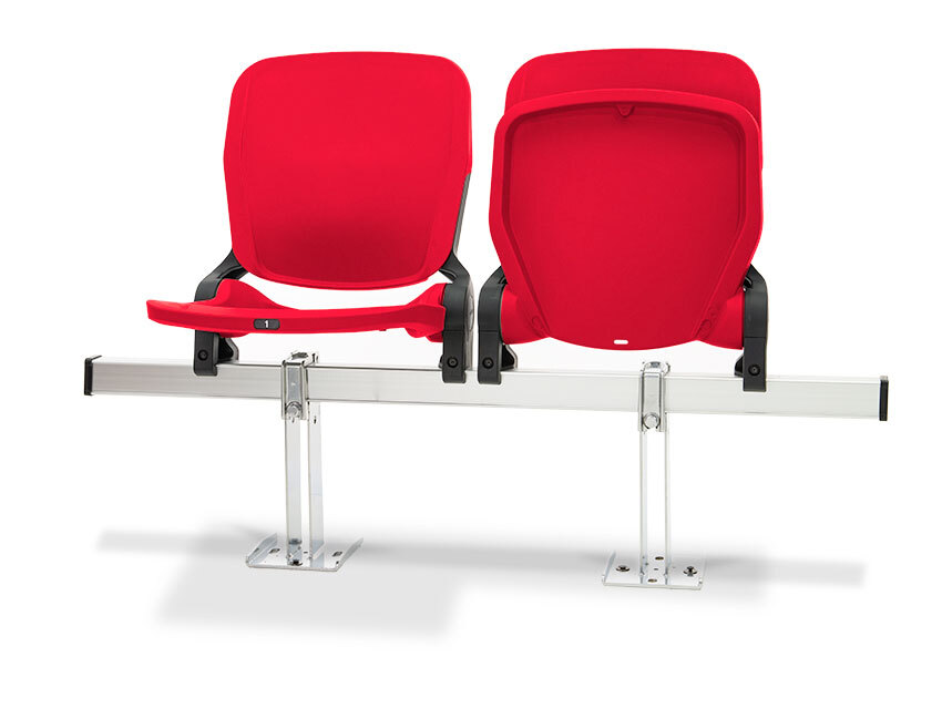 Irwin Seating armless Centura CT306 rail-mount arena and stadium…