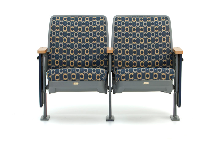 Floor Mount Citation chair with cast iron standards and a veneer…