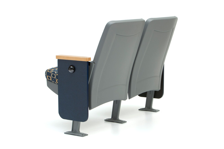 Floor Mount Citation chair with cast iron standards and a veneer…