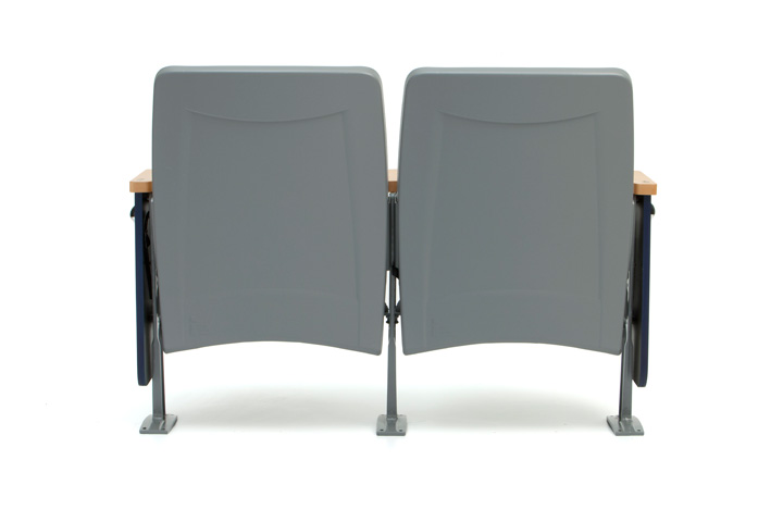 Floor Mount Citation chair with cast iron standards and a veneer…