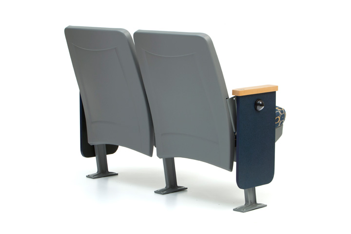 Floor Mount Citation chair with cast iron standards and a veneer…