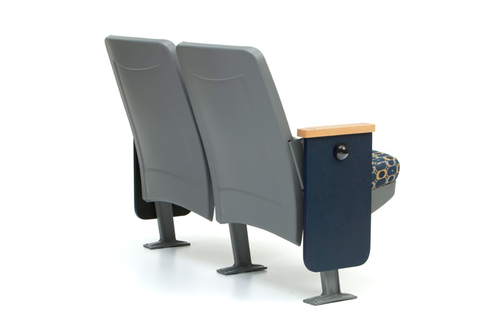 Floor Mount Citation chair with cast iron standards and a veneer…