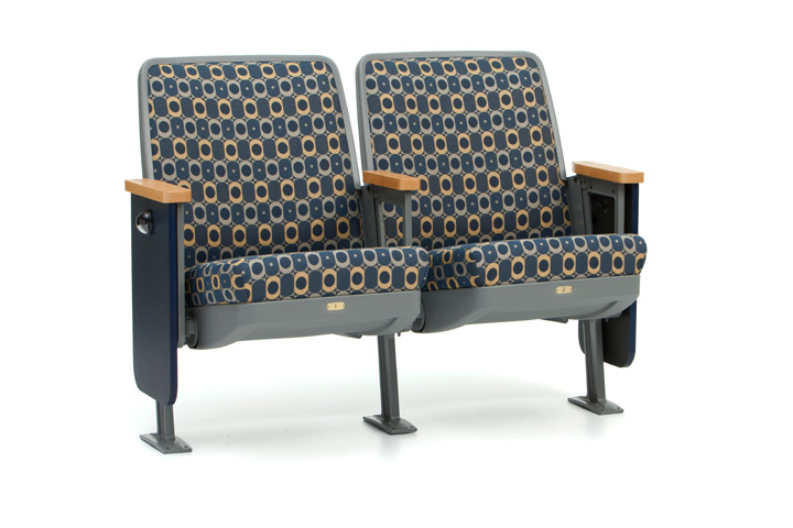 Floor Mount Citation chair with cast iron standards and a veneer…